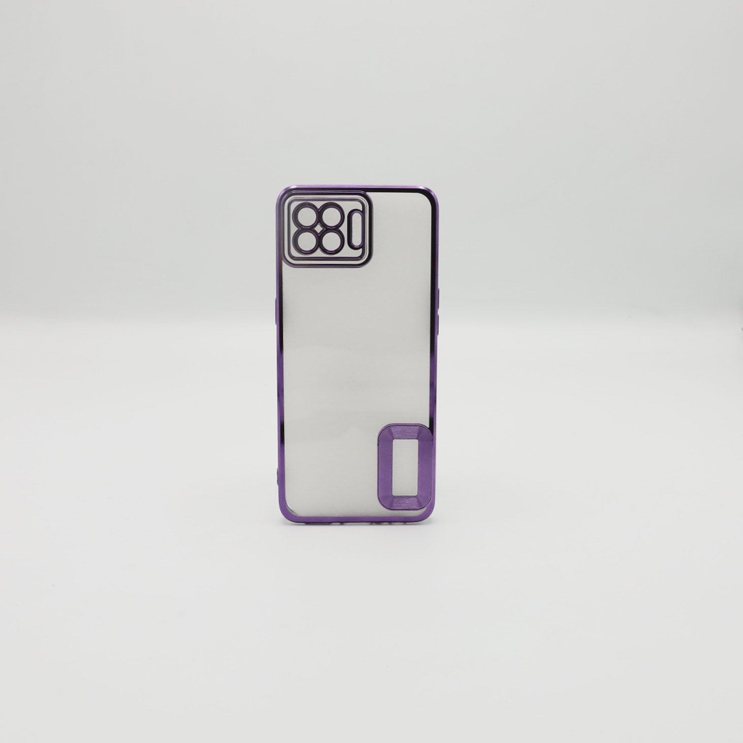 Oppo Mobile Pouch F17 Pro Purple Transparent Back - Rs. 450 | Iftikhar ...