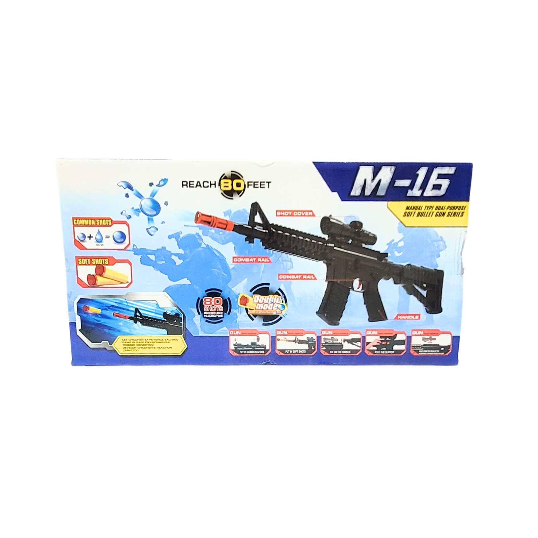 Dual Purpose Soft Bullets Gun M-16 – Iftikhar Book Depot