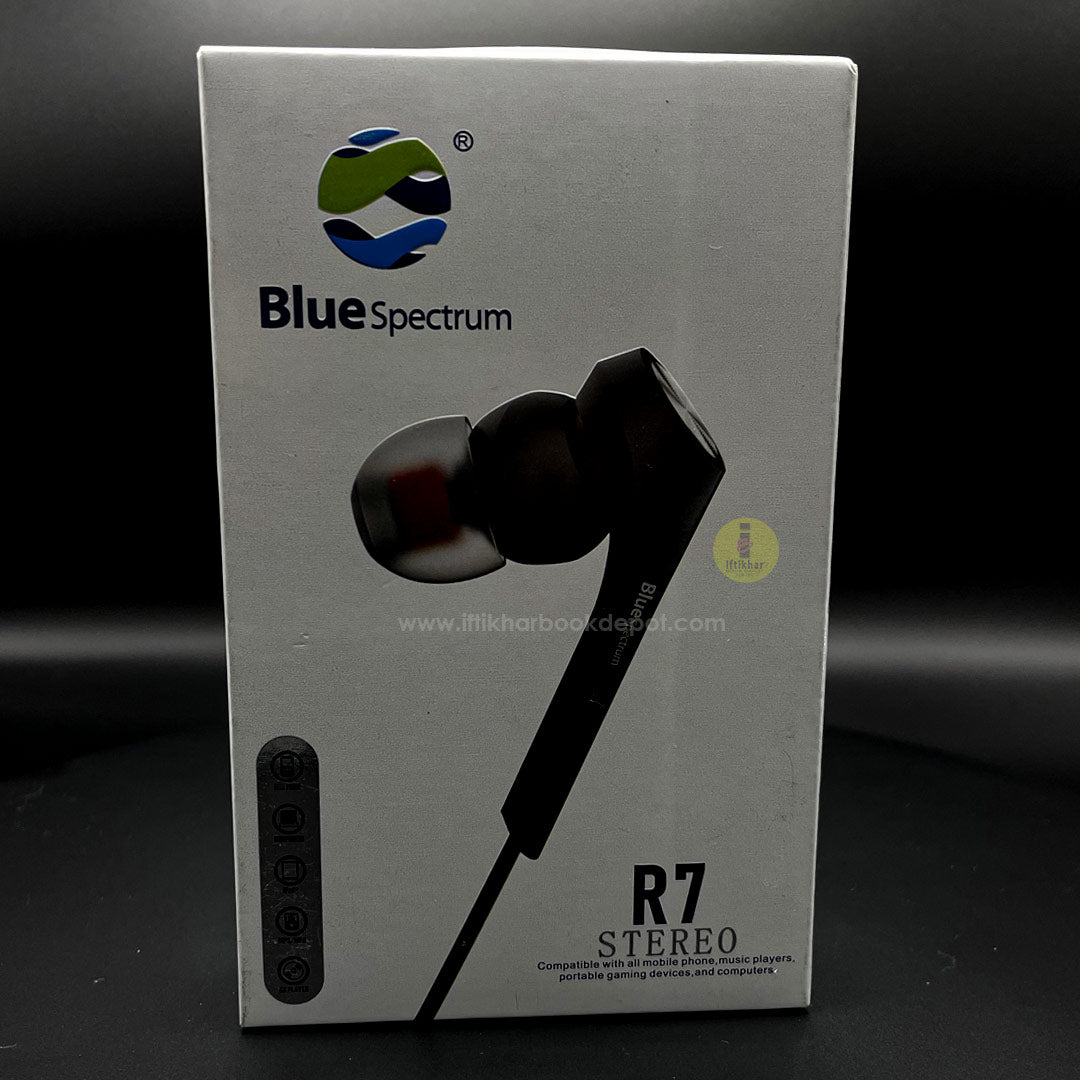 Blue Spectrum R-7 Stereo Earphone – Iftikhar Book Depot