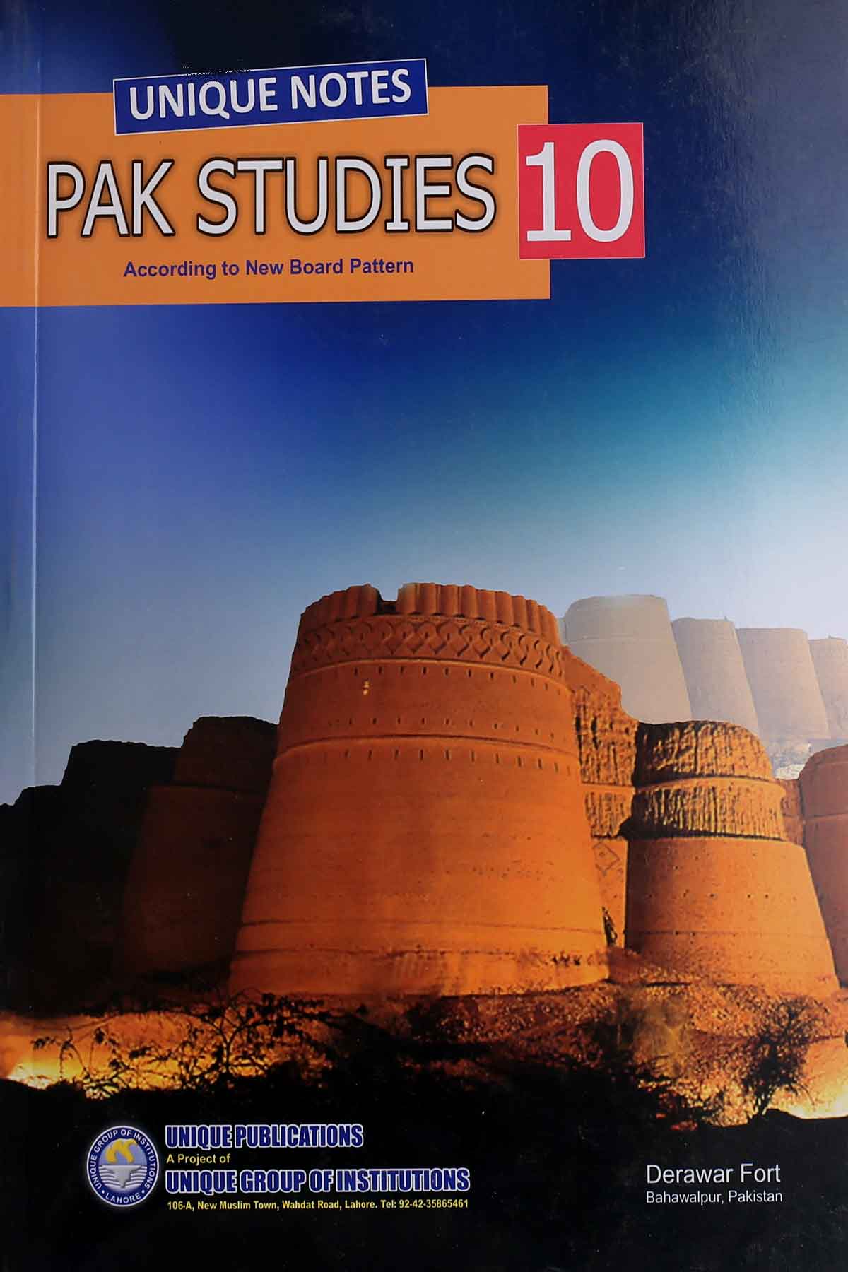 Unique Notes Pak Studies 10 – Iftikhar Book Depot